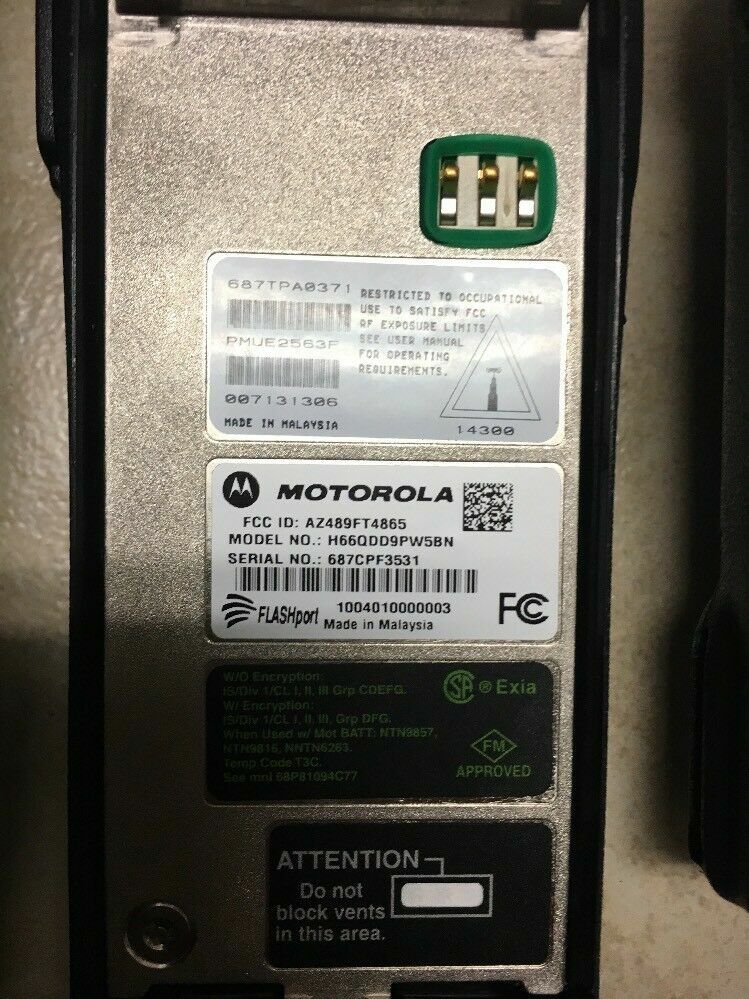 6 MOTOROLA XTS1500 1.5 UHF R1 380-470mhz P25 Digital Radios ...