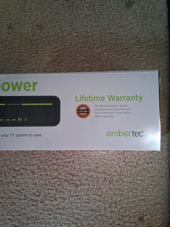 Embertec Emberstrip 8 AV+ ESUSAV8-ET-10B Power Strip with Sensor Surge Protector | eBay