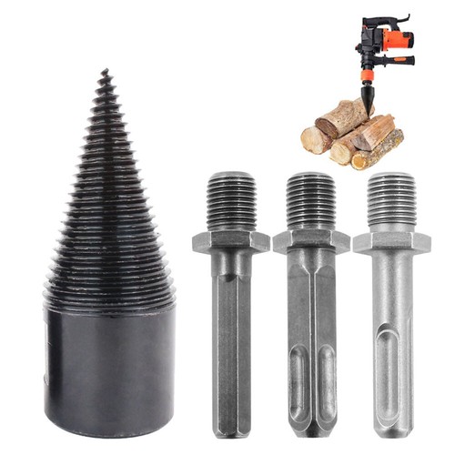 Firewood Log Splitter Chop Wood Drill Bit Splitting Tool 32MM Splitting ...