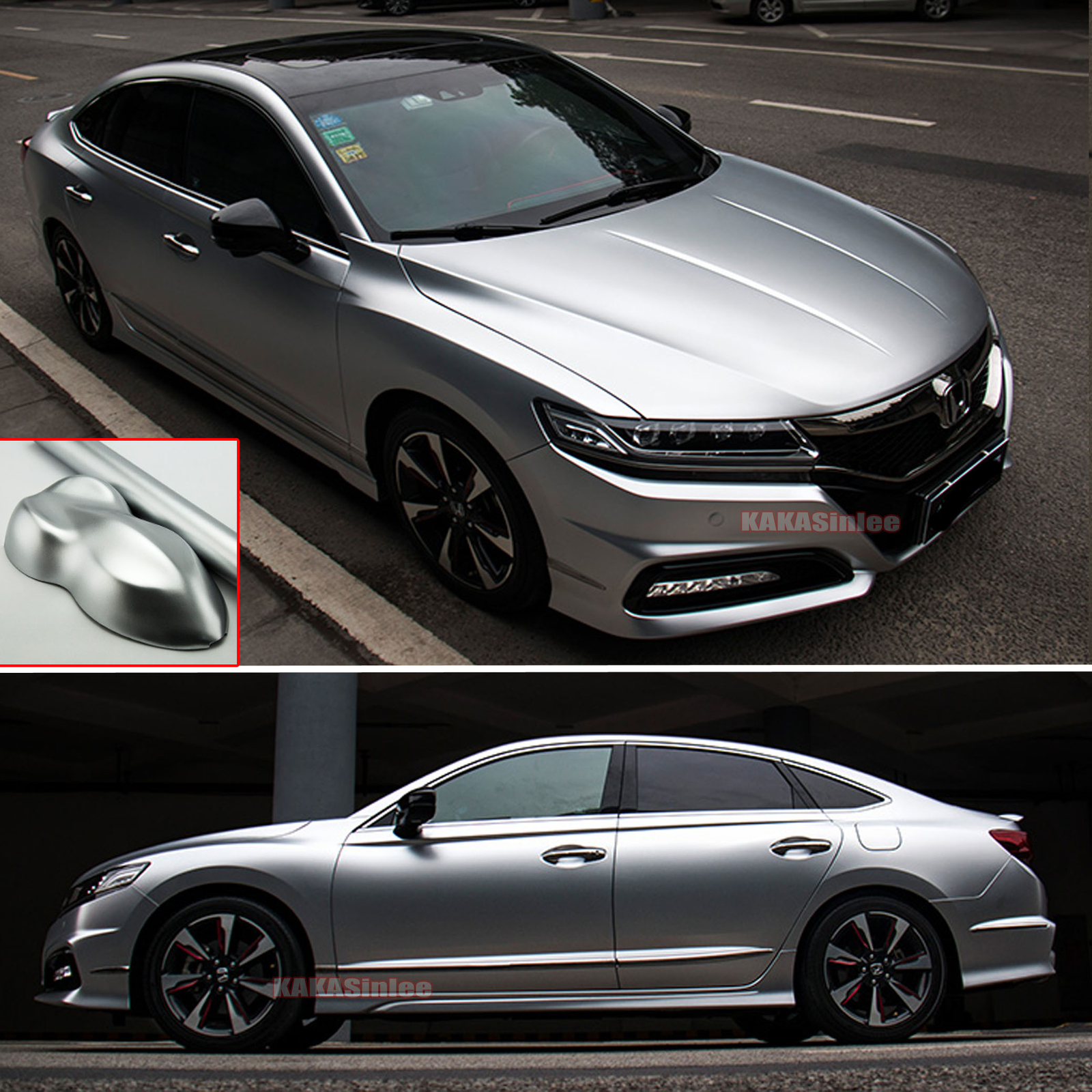 Stretch Car Metallic Satin Chrome Glitter Pearl Metal Vinyl Wrap ...