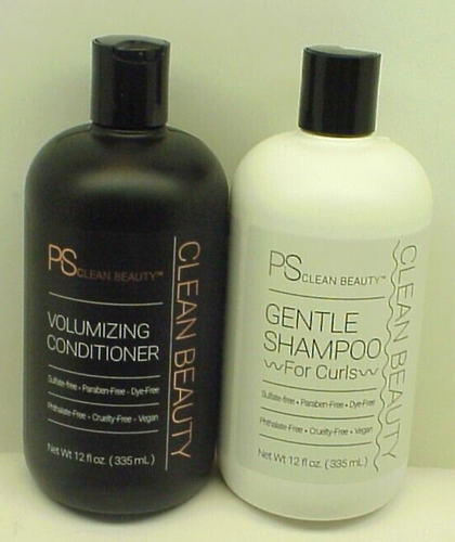 PS Clean Beauty Gentle Shampoo + Conditioner Curls Vegan Sulfate-Free ...