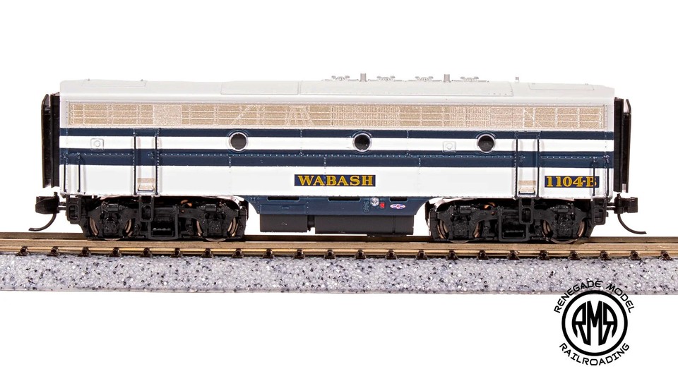 Broadway Limited 7763 N Scale EMD F7 WABASH 1104 A/B Paragon 4 Sound DC ...