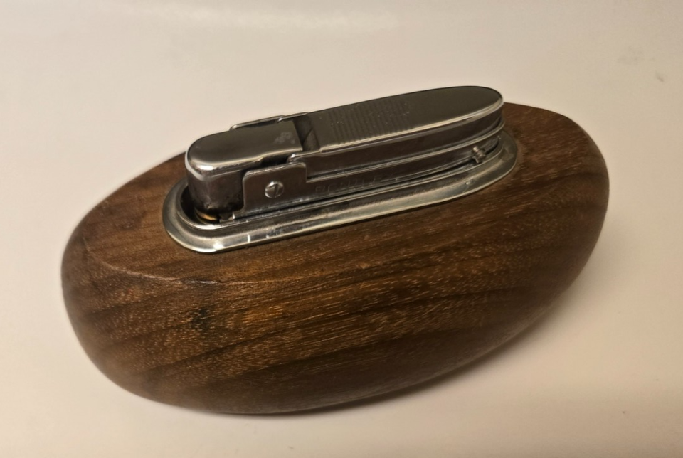 Vintage Mid Century Art Deco Wooden Bentley Butane Table Lighter | eBay