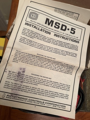 NEW OLD STOCK MSD 5 Ignition Part 5200 Motorcycles Honda Kawasaki ...