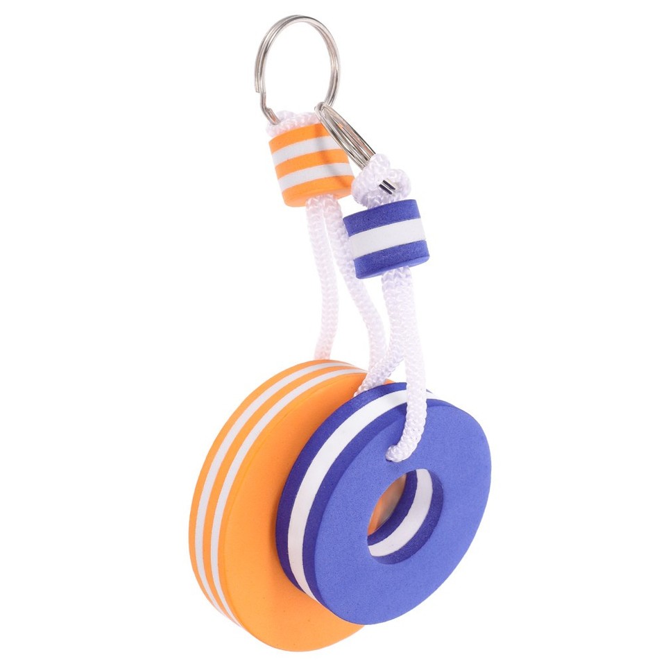 2 Pcs Waterproof Key Holder for Swimming Floating Keychain Boat Ring ...