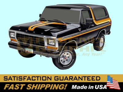 compatible with,1978 1979 Ford Bronco Free Wheeling XLT Truck Decals ...