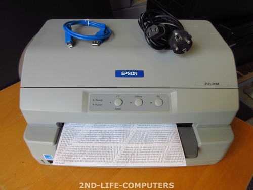 TESTED - Epson PLQ-20 20M P381A 24P USB Dot Matrix MSR Impact Passbook ...