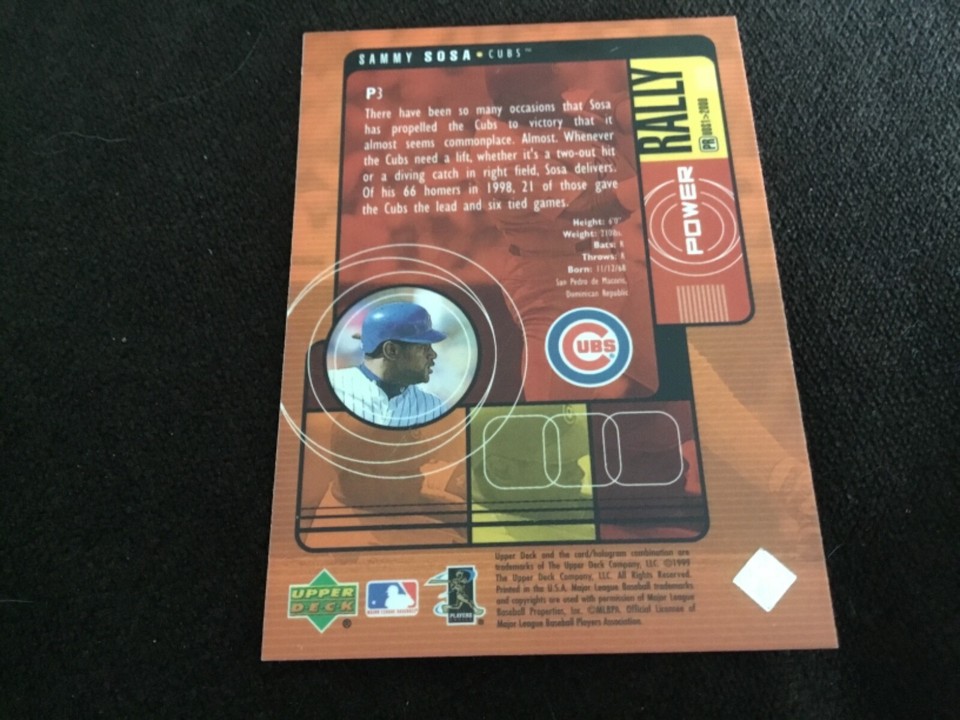 2000 Upper Deck Power Rally Sammy Sosa Chicago Cubs #P3 | eBay