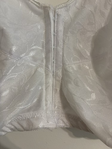 JUST MY SIZE Bra 46DD EASY ON FRONT CLOSE Satin Wirefree #1107 White ...