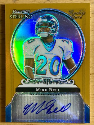 2006 Bowman Sterling #BS-MBE Mike Bell Rookie Auto Gold Refractor RC ...