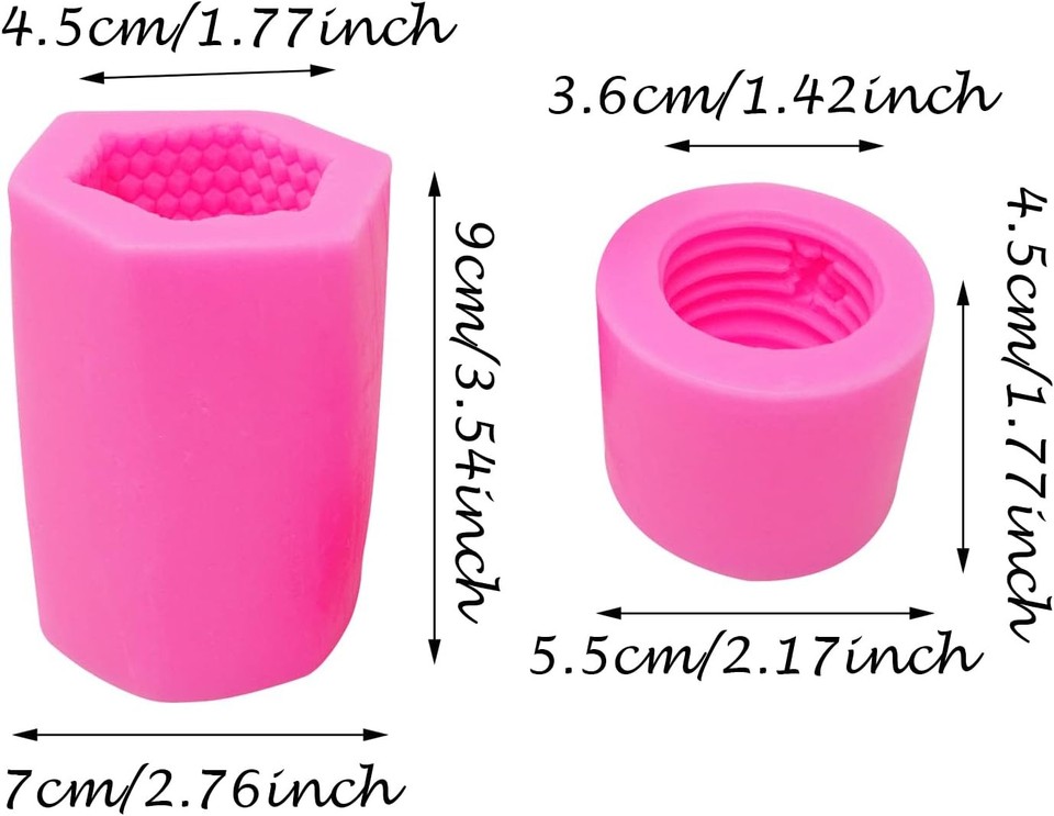 Honbay 2PCS 3D Silicone Bee Honeycomb Candle Molds Beehive Mold Pink | eBay