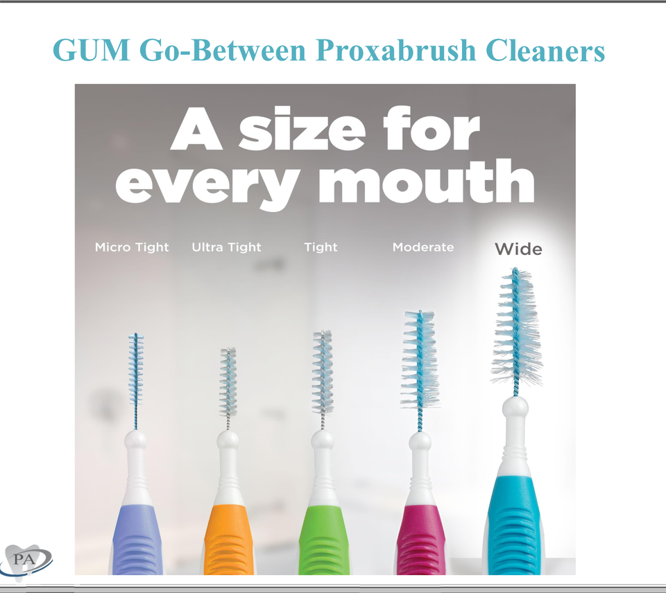 Dental GUM Go-Between Proxabrush Cleaners Variety Taper Cleaners, 36 ...