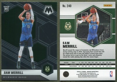 2020-21 Panini Mosaic - Base Card - #240 Sam Merrill (RC) Milwaukee ...