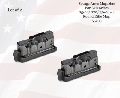 LOT of (2) Savage Arms 4rd Magazine For Axis Series 25-06/.270/.30-06 ...