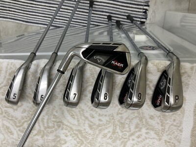 Callaway golf RAZR X Iron Set 4-9 Pw 7pieces Graphite Flex Left Handed ...