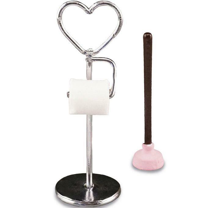 Dollhouse Heart Filled Toilet Paper Stand 1.722/6 Plunger Reutter ...