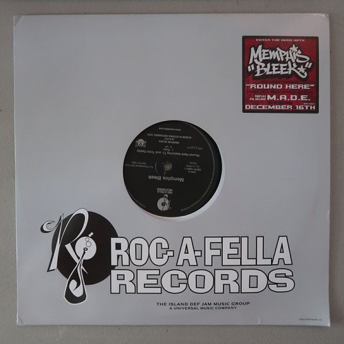 MEMPHIS BLEEK ROUND HERE 12" VINYL PROMO SINGLE ROC-A-FELLA EXC COND 18 ...