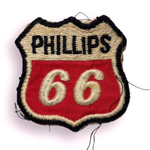 Phillips 66 Embroidered Sewn Patch, white, red, black thread | eBay