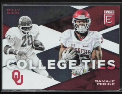 2017 Panini Elite Draft 9 Billy Sims Samaje Perine Oklahoma Sooners ...