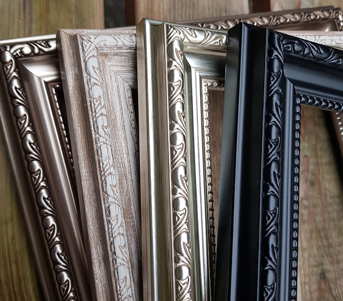 Ornate Silver Picture Frame 48mm 'Studio' Antique Silver Leaf Frame