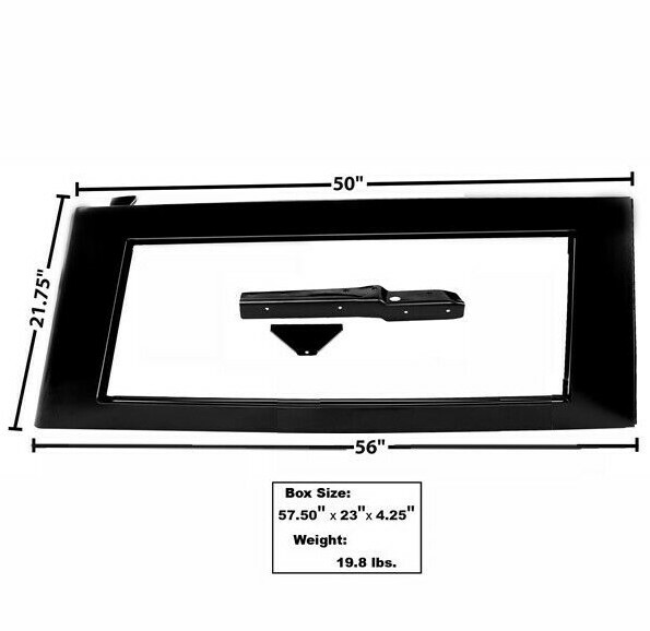 1966~1977 Bronco Window Panel Top Side Right Side w/Mount Bracket ...