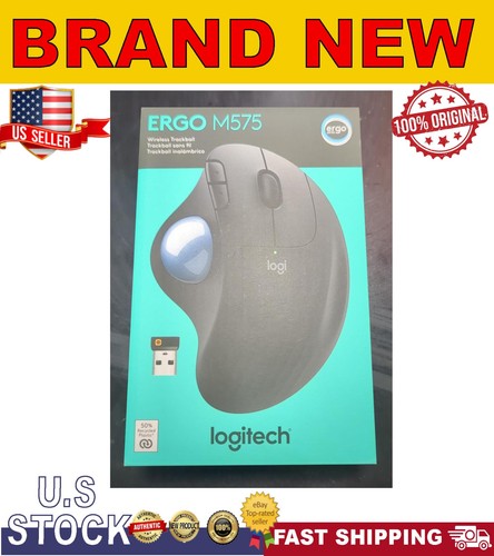 Logitech ERGO M575 Wireless Trackball Mouse - Black NEW 97855160621| eBay