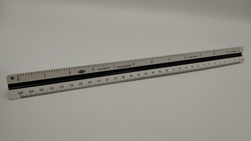 Alvin 3 sided Engineer Scale No 241P Triangular Drafting tool ruler W ...