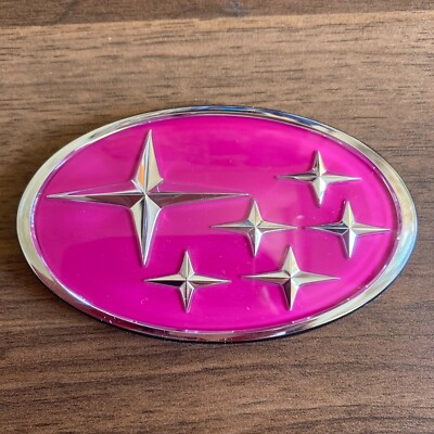 SUBARU L'aun sport IMPREZA GC8 / GF8 Custom Pink Emblem Front Ornament ...
