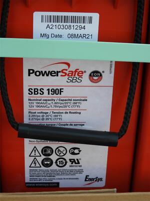 NEW (1-Battery) PowerSafe SBS 190F Batteries 12V 190 Ah Front Terminal ...