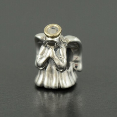 Authentic Pandora Sterling Silver & 14K Divine Angel Bead 791770 | eBay