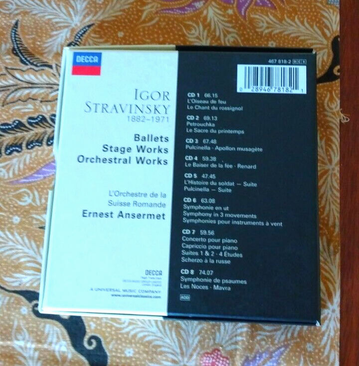 Stravinsky, Ballets, Stage and Orchestral Works, Ansermet, Decca, 8CD Box Set | eBay