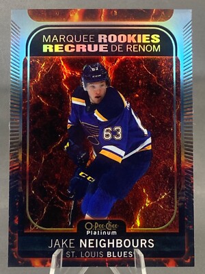 Jake Neighbours 2021-22 O-Pee-Chee OPC Platinum Hot Magma Rookie RC ...