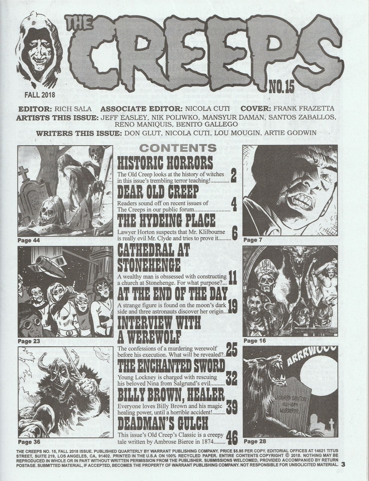 CREEPS MAGAZINE ISSUES #1 - 32 & SHUDDER MAGAZINE 1 - 17 YOU PICK | eBay