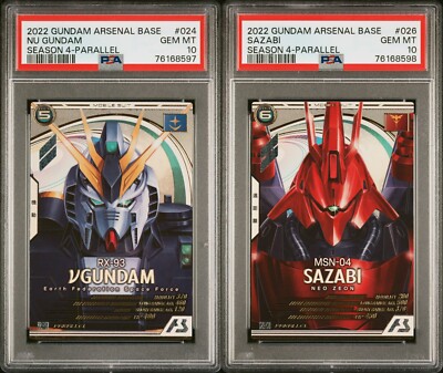 PSA10 νGundam AB04-024 U Sazabi AB04-026 U Parallel Set Gundam Arsenal Base Card | eBay