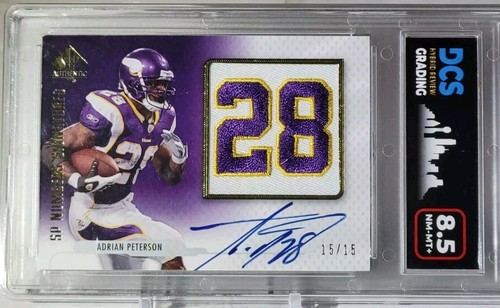 2008 SP Authentic - SP Numbers Signatures #NP-AP Adrian Peterson /15 ...