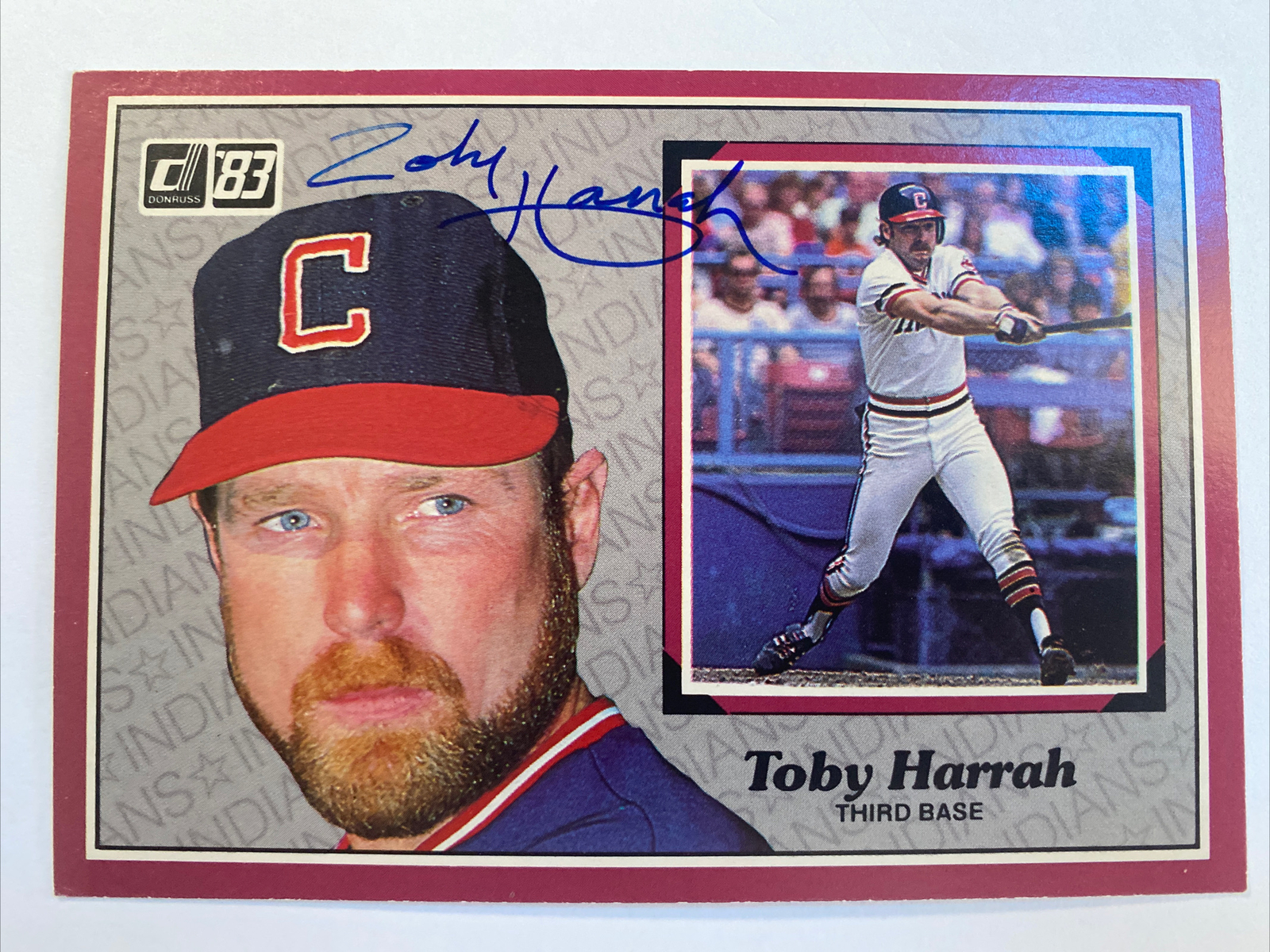1983 Donruss Action All Star # 39 Toby Harrah Autographed Card ...