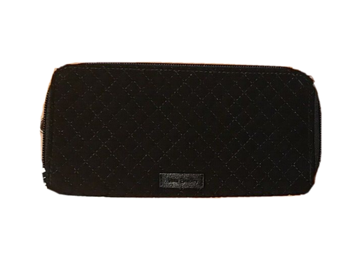 NWT Vera Bradley RFID Bifold Wallet Slim Zip-Around in Classic Black ...