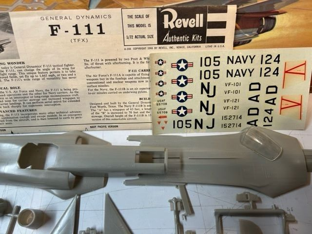 Rare Revell F-111A(USAF) & B(USN) ...Kit H-208:200 ..1/72 | eBay