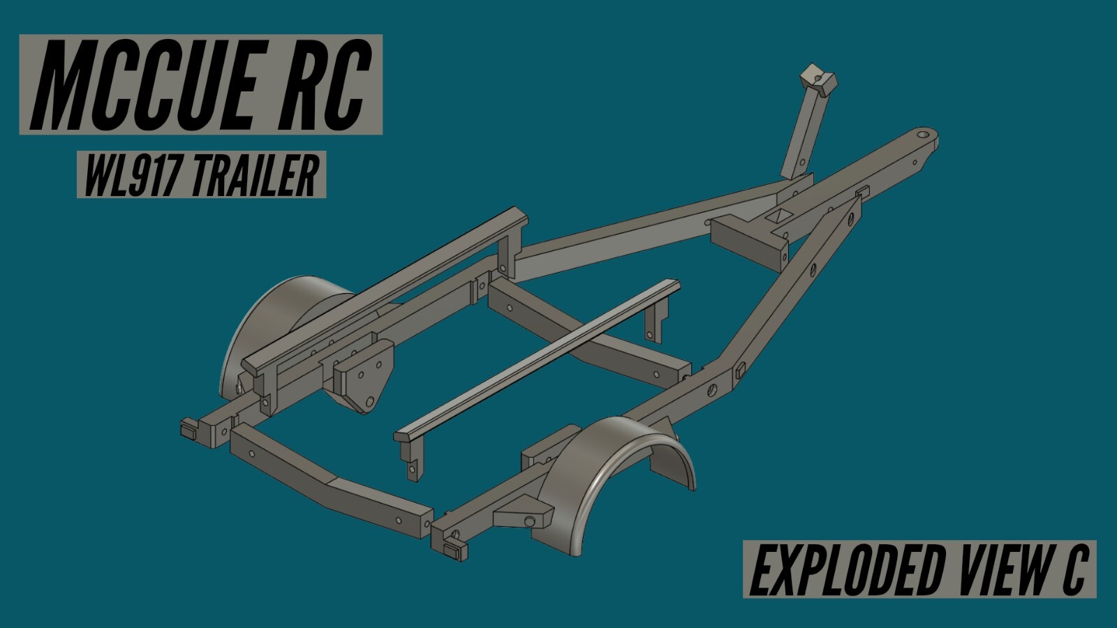 McCue RC Boat Trailer 1/18 1/24 For Wl917/Sprintjet Raw Builders Kit Single Axle | eBay