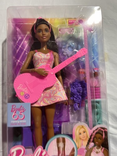 Barbie 65th Anniversary Doll & 10 Accessories, Pop Star Singer Set ...