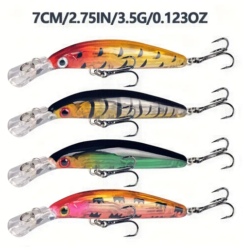 56pcs/set Lot Mixed Bionic Fishing Lures Minnow Hard Artificial Bait ...