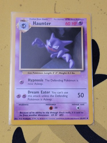 Pokémon TCG Haunter Base Set 29/102 Regular Unlimited Uncommon | eBay