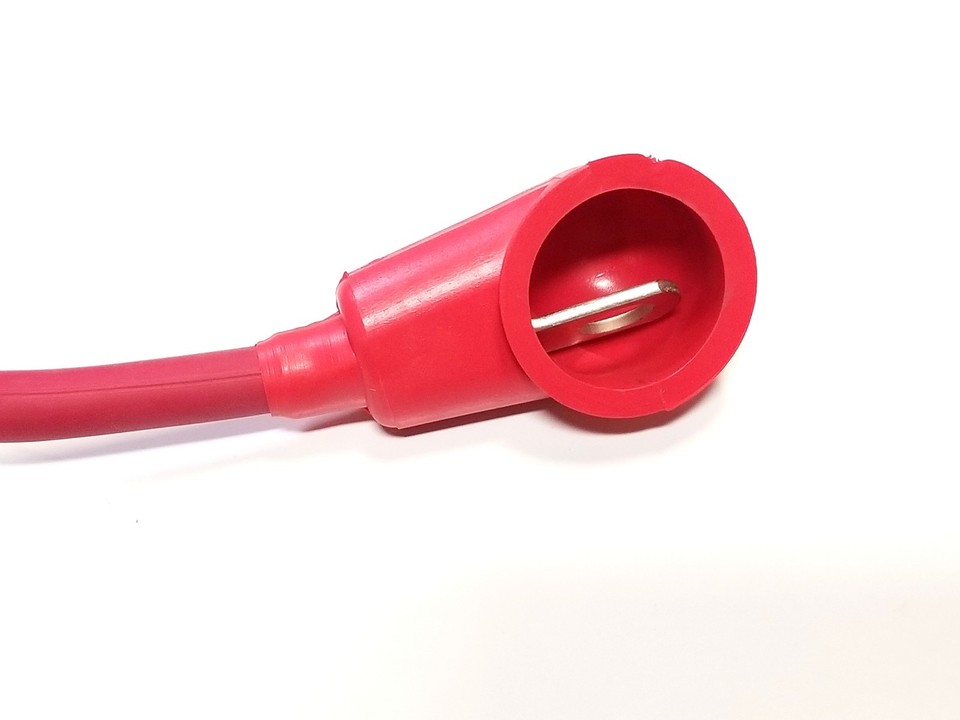 (1) RED Battery Alternator Starter Terminal Post Stud Boot Cover 18-10 ...