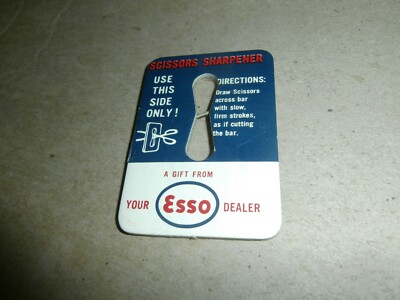 Vintage Esso Scissors Sharpener Atlas Bucron Tire Advertising | eBay