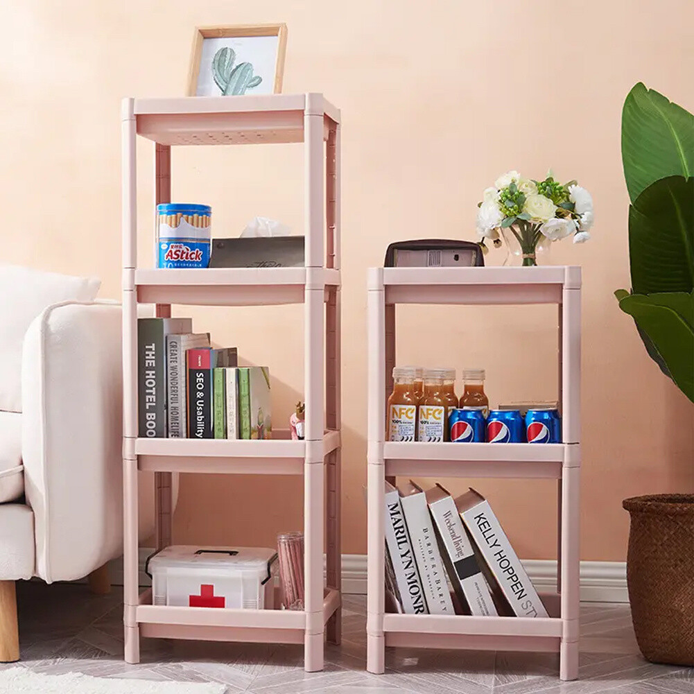 3/4 Tier Slim Storage Shelf Unit Bookcase Kitchen Bathroom Tidy ...