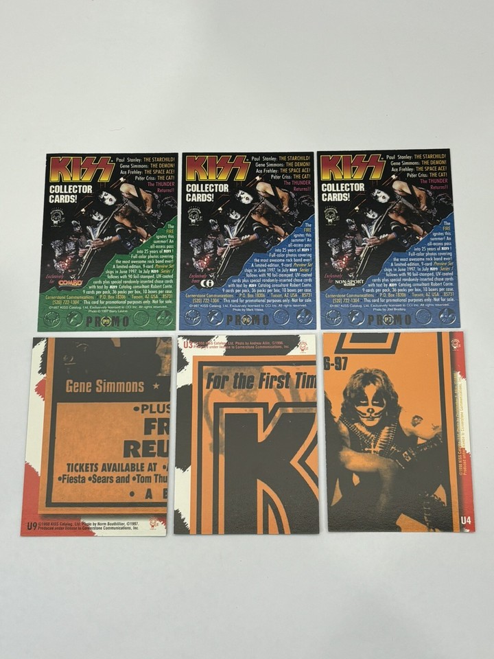 Kiss Collector Cards Promo & Set Lot Of 35 Rare Unstamped Foils Etc. CV ...