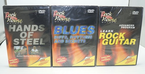 Rock House Method Learn Guitar Lessons DVD Lot of 3 Rock Blues Riffs ...