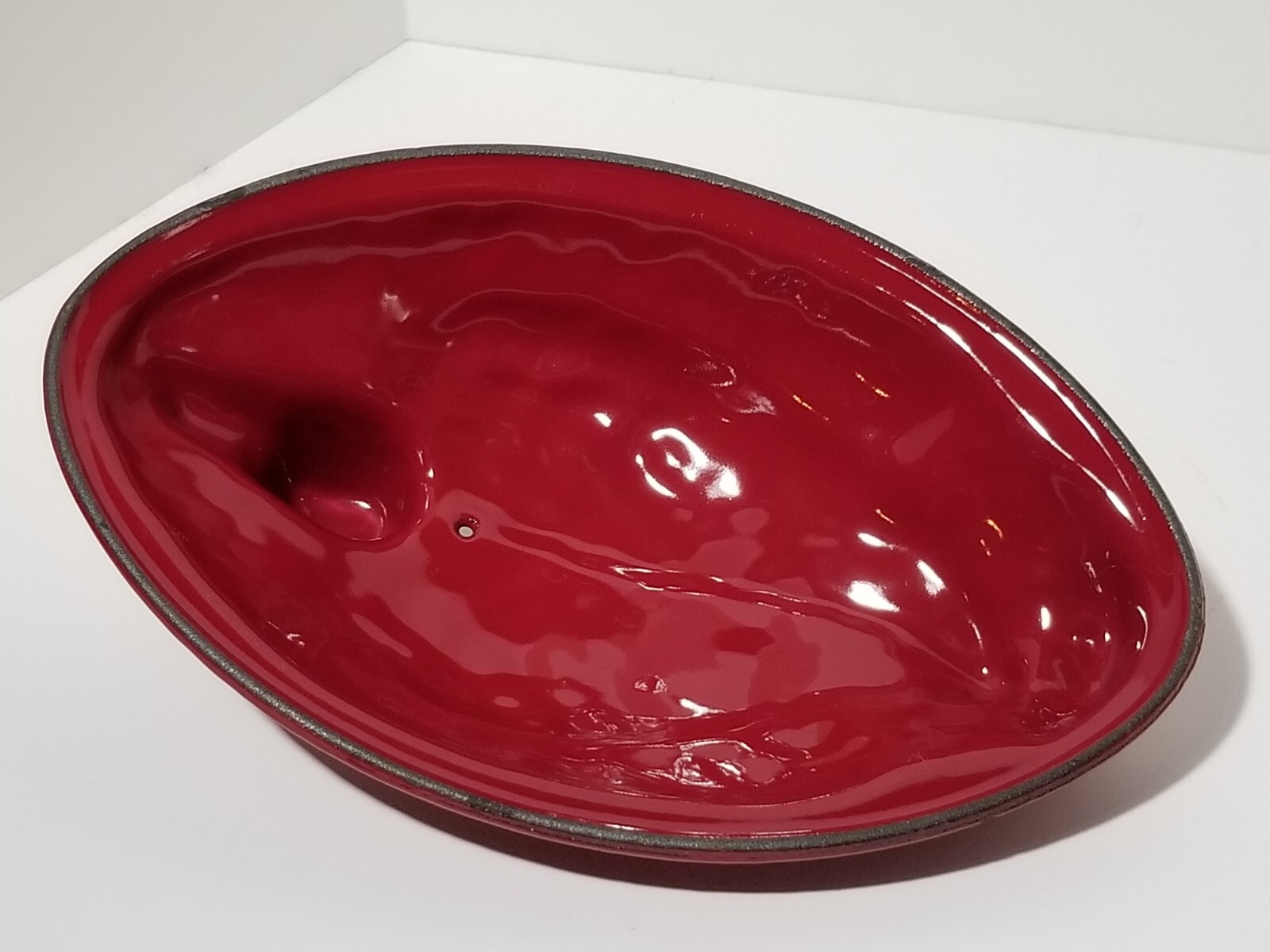 Chasseur France Dark Red Duck Enameled Cast Iron Pate Terrine Mold 1.25 ...