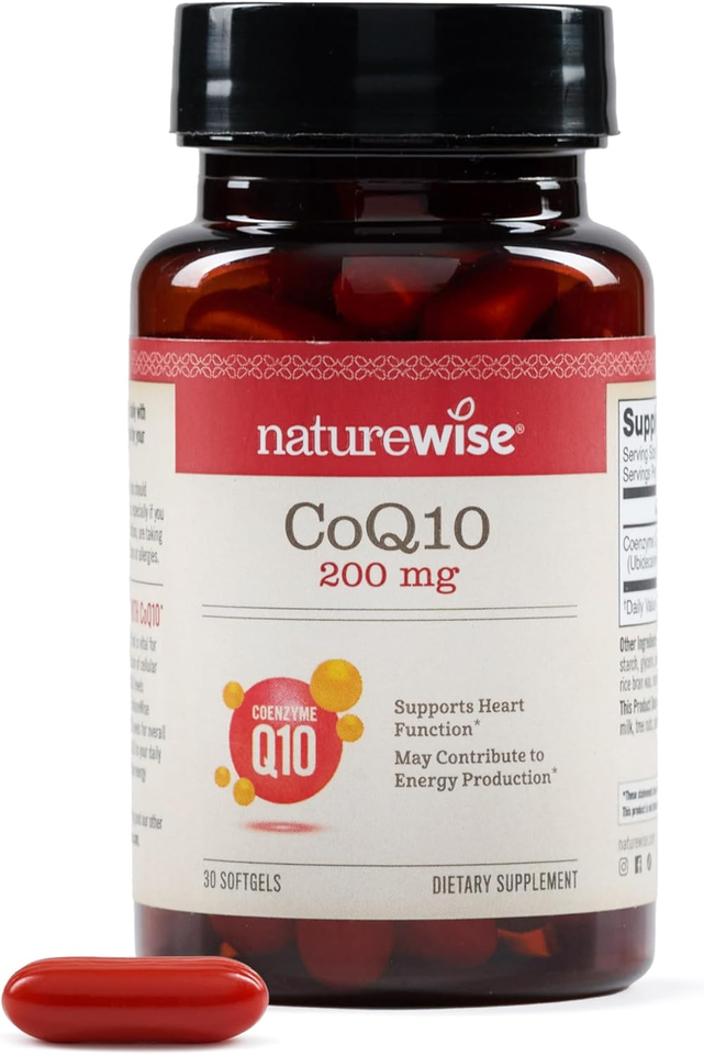 Coq10 200Mg Softgels, High Potency Ubiquinone - Coenzyme Q10 Supplement ...