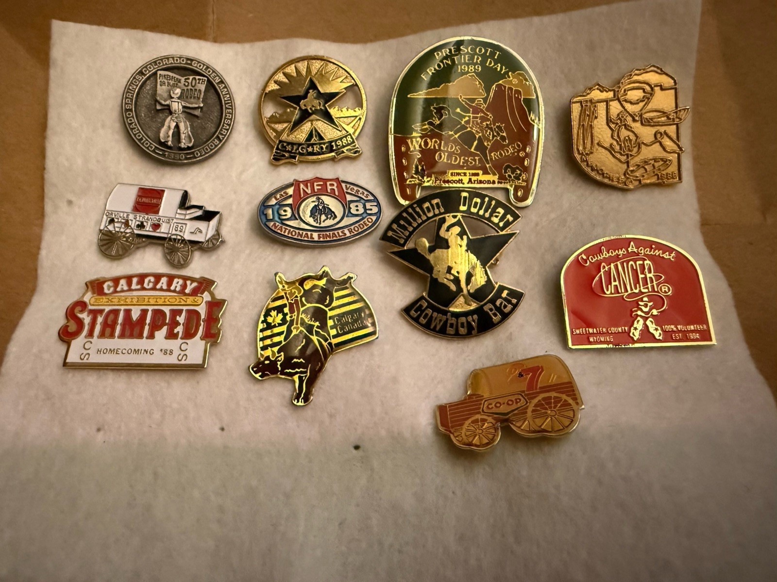 Vintage Rodeo Pin Lot Prescott Frontier Days National Finals Calgary ...